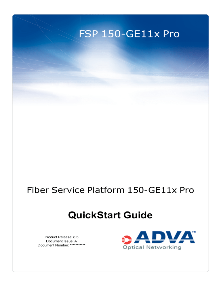 FSP 150-GE11x Pro Quick Start Guide