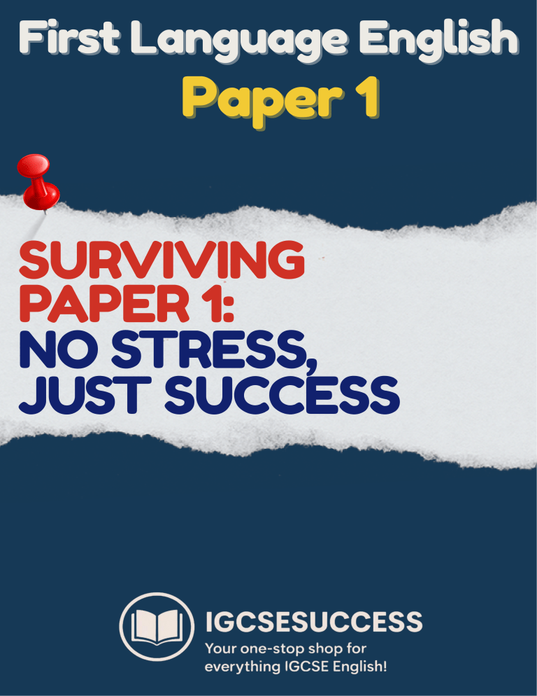 IGCSE English Paper 1: Exam Success Guide