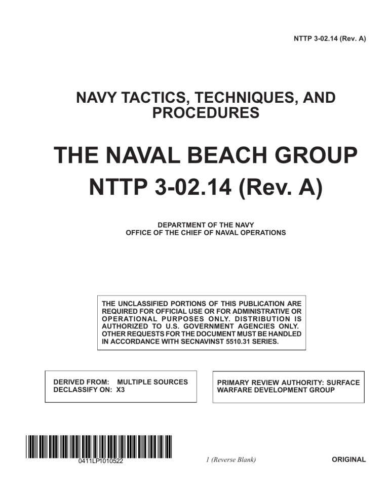 Naval Beach Group Tactics & Procedures: NTTP 3-02.14