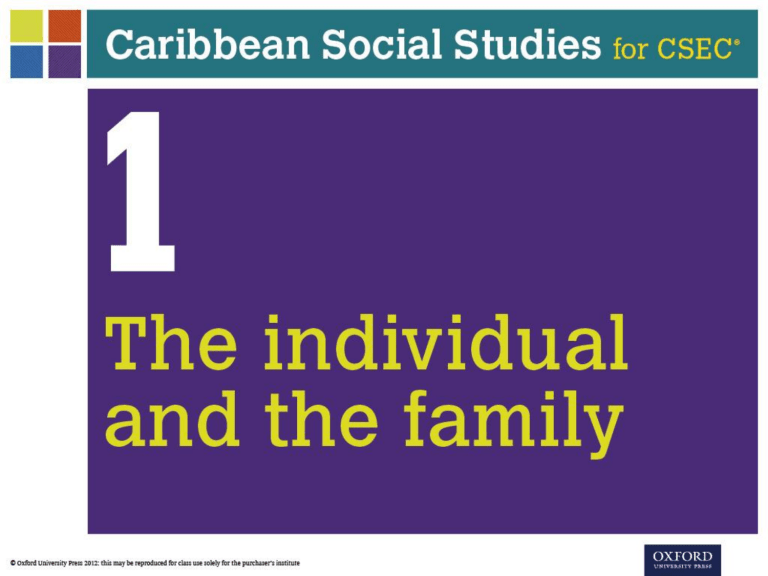 Caribbean Family & Social Issues: CSEC Coursebook Excerpt