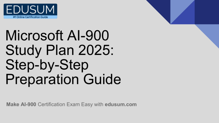AI-900 Study Plan 2025: Microsoft Azure AI Fundamentals Exam Prep