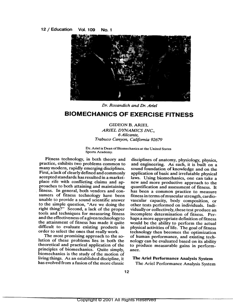 Biomechanics of Exercise Fitness: A Scientific Article