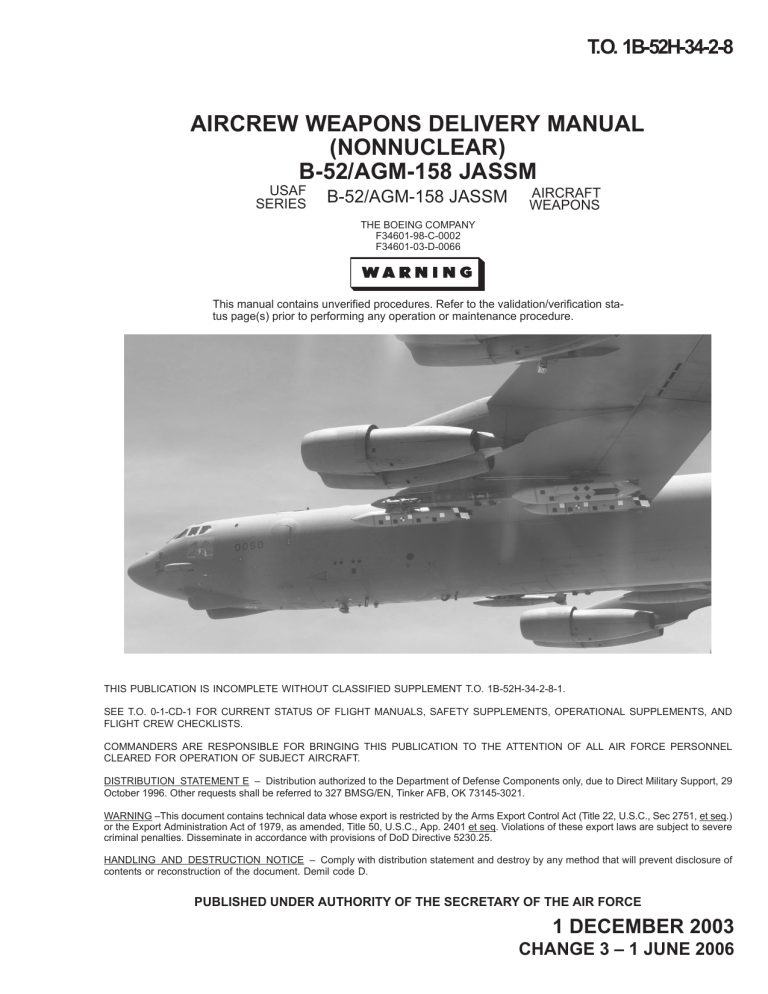 B-52/AGM-158 JASSM Aircrew Weapons Delivery Manual