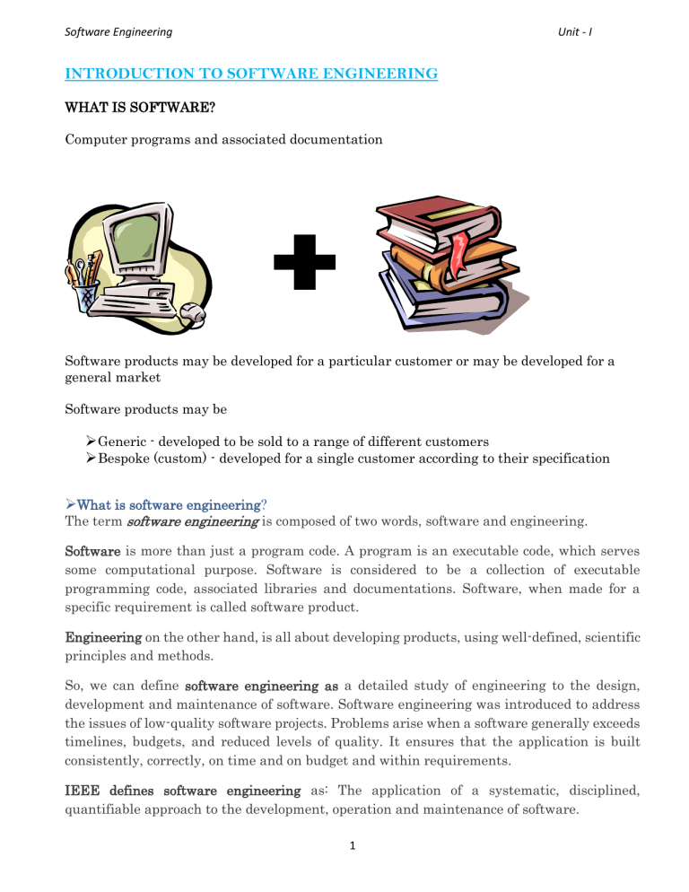 Software Engineering Introduction: SDLC & Software Types