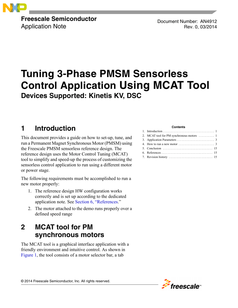 Tuning PMSM Sensorless Control with MCAT Tool
