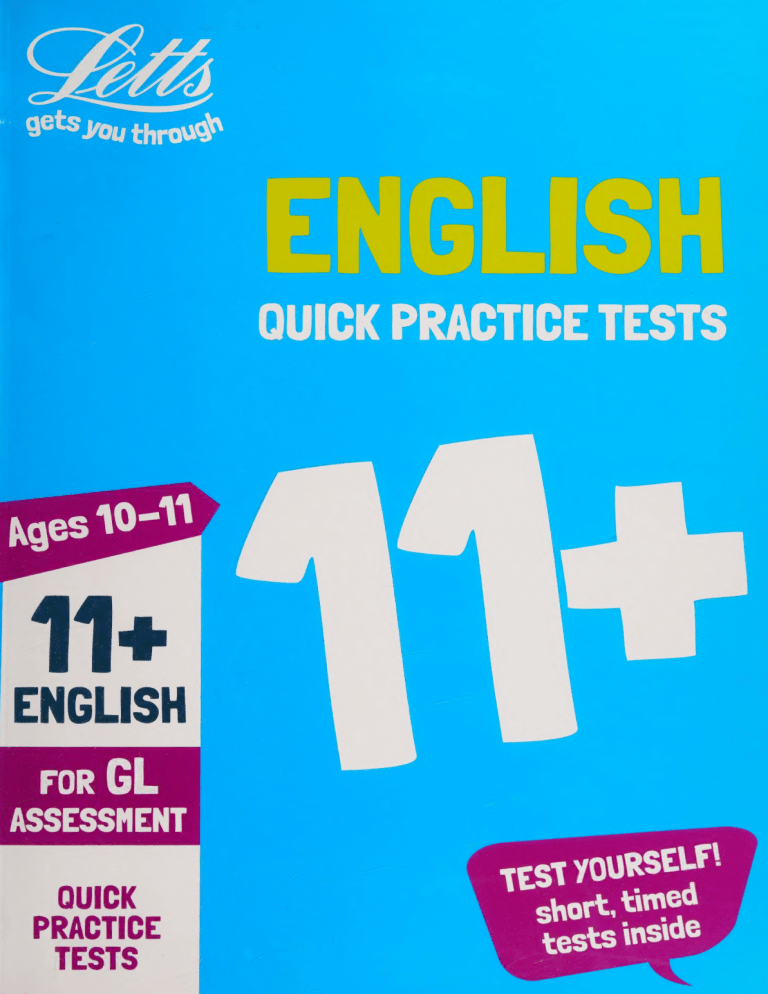 11+ English Quick Practice Tests for GL Assessment