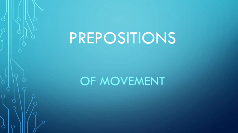 Prepositions of Movement Worksheet: English Grammar Practice