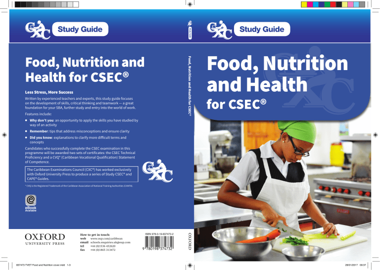 Food, Nutrition & Health CSEC Study Guide