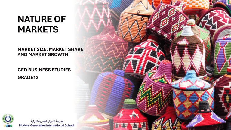 Market Size, Share & Growth: Business Studies Presentation