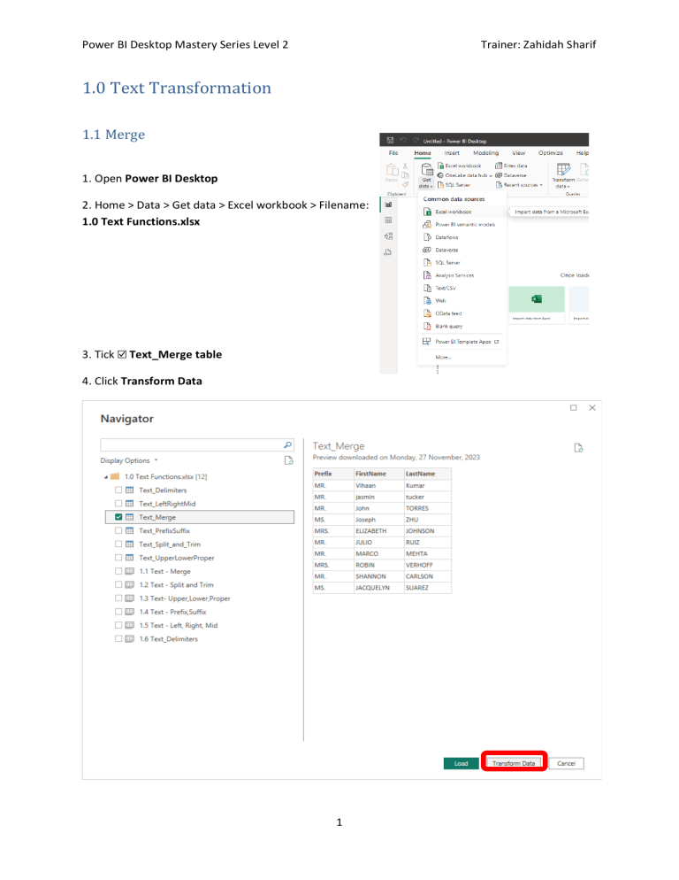 Power BI Text & Date Transformations: Level 2 Mastery