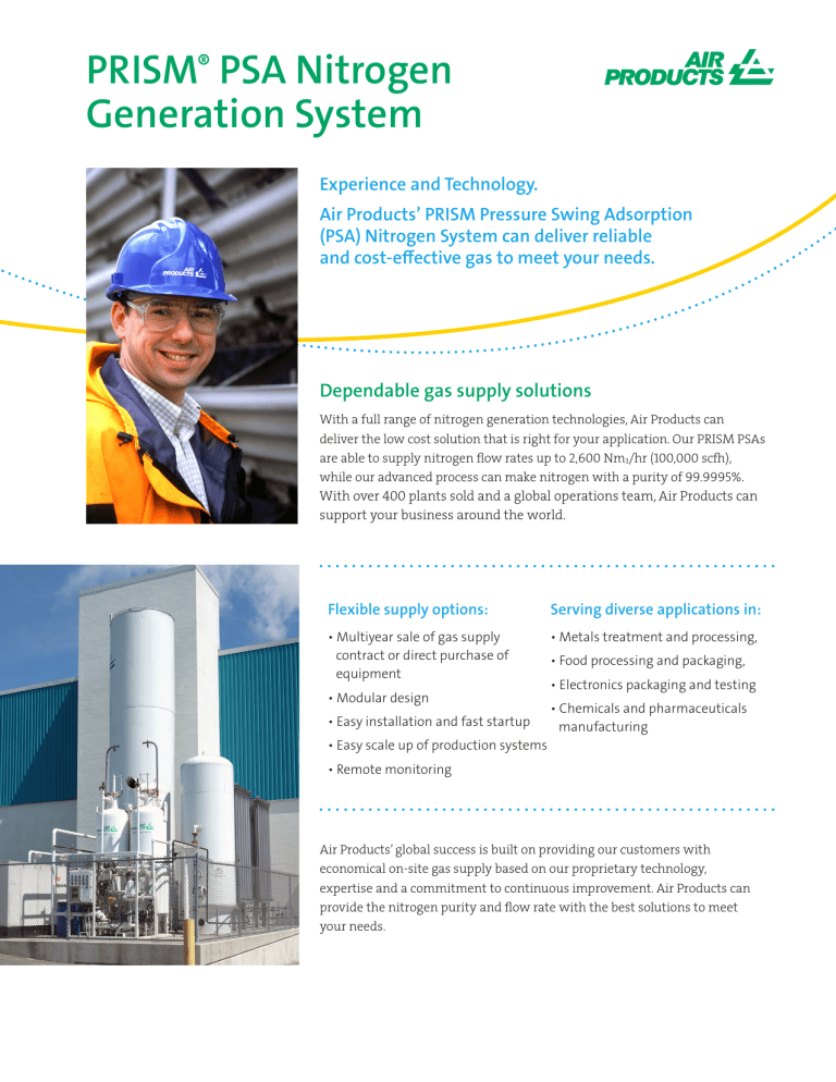 PRISM PSA Nitrogen Generation System | Air Products