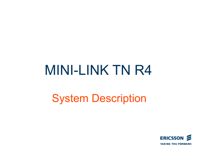 MINI-LINK TN R4 System Description