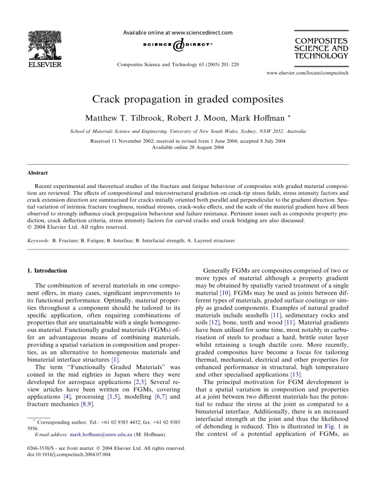 Crack Propagation In Graded Composites A Review