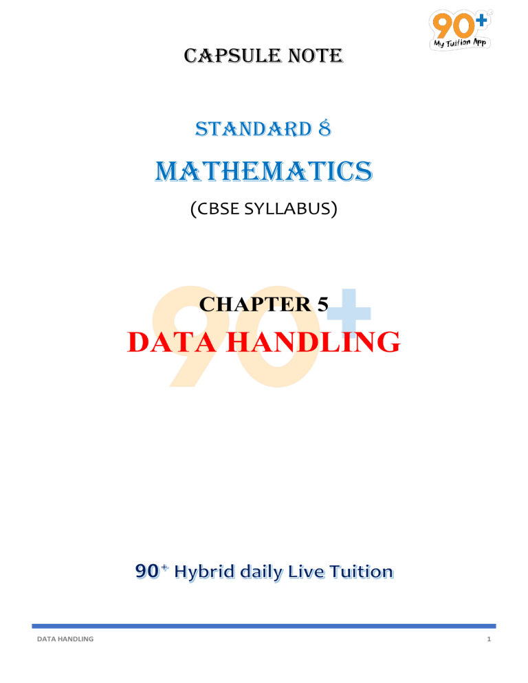 Data Handling: CBSE Class 8 Maths Capsule Note