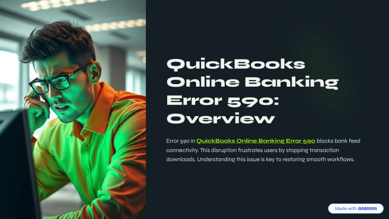 QuickBooks Online Banking Error 590 Troubleshooting Guide