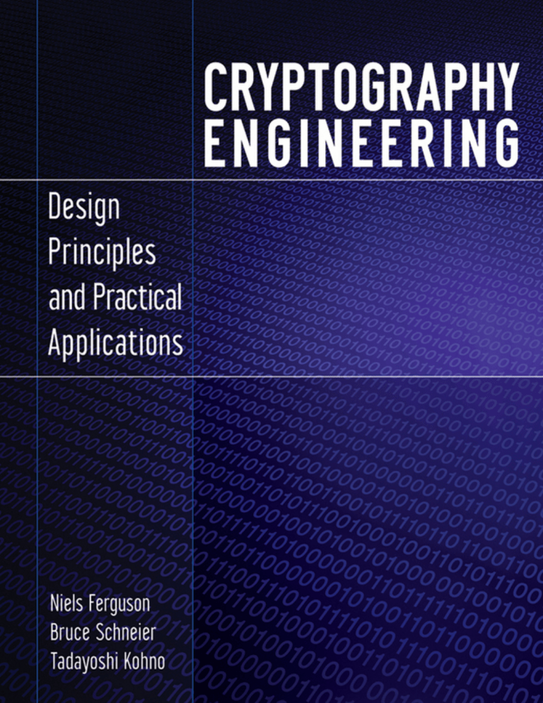 cryptography engineering design principles and practical applications