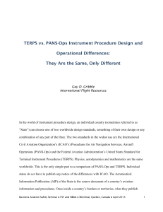 TERPS vs. PANS-Ops: Instrument Procedure Design Differences