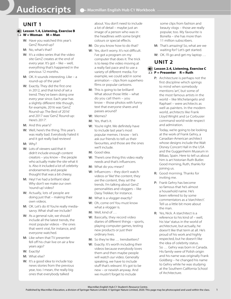 English Audioscript: GenZ & Architecture | Listening Practice