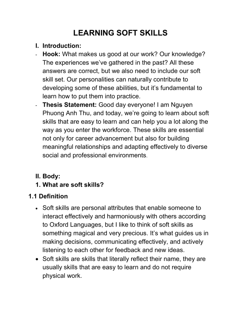 Learning Soft Skills: Definition & Benefits