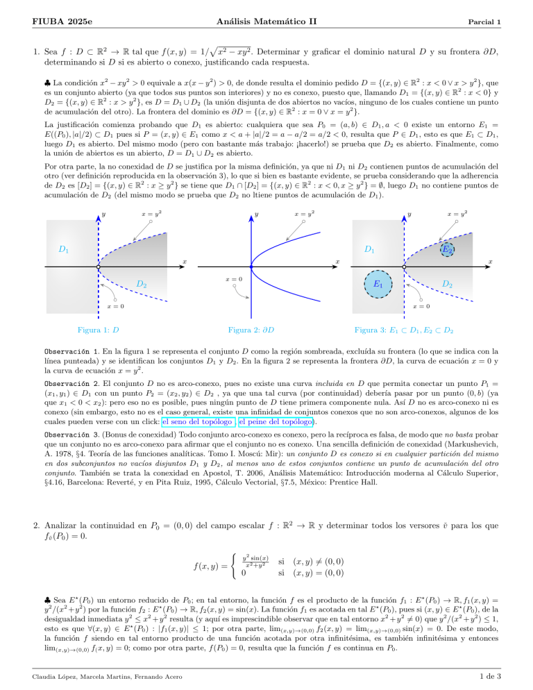 Examen de Matemática II FIUBA - Campos Escalares, Planos Tangentes
