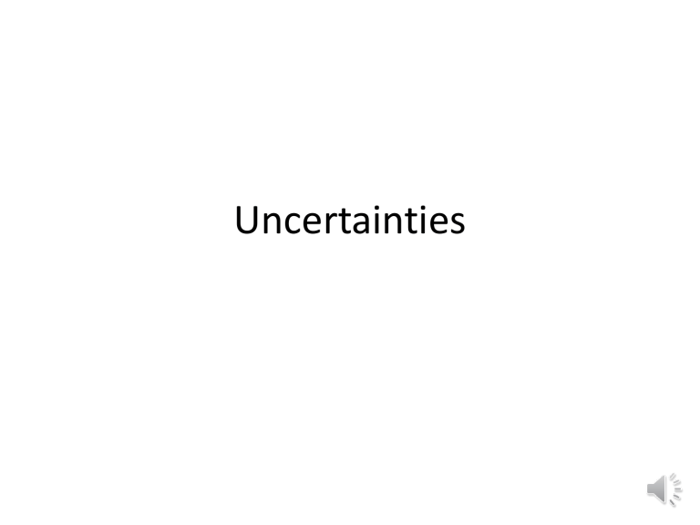 Uncertainties in Measurement: Physics Presentation