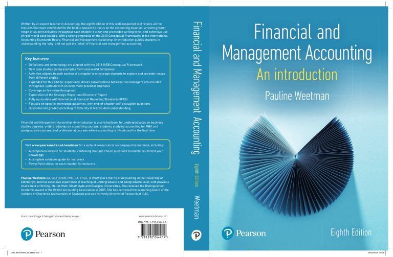 Financial & Management Accounting: An Introduction, 8th Ed.
