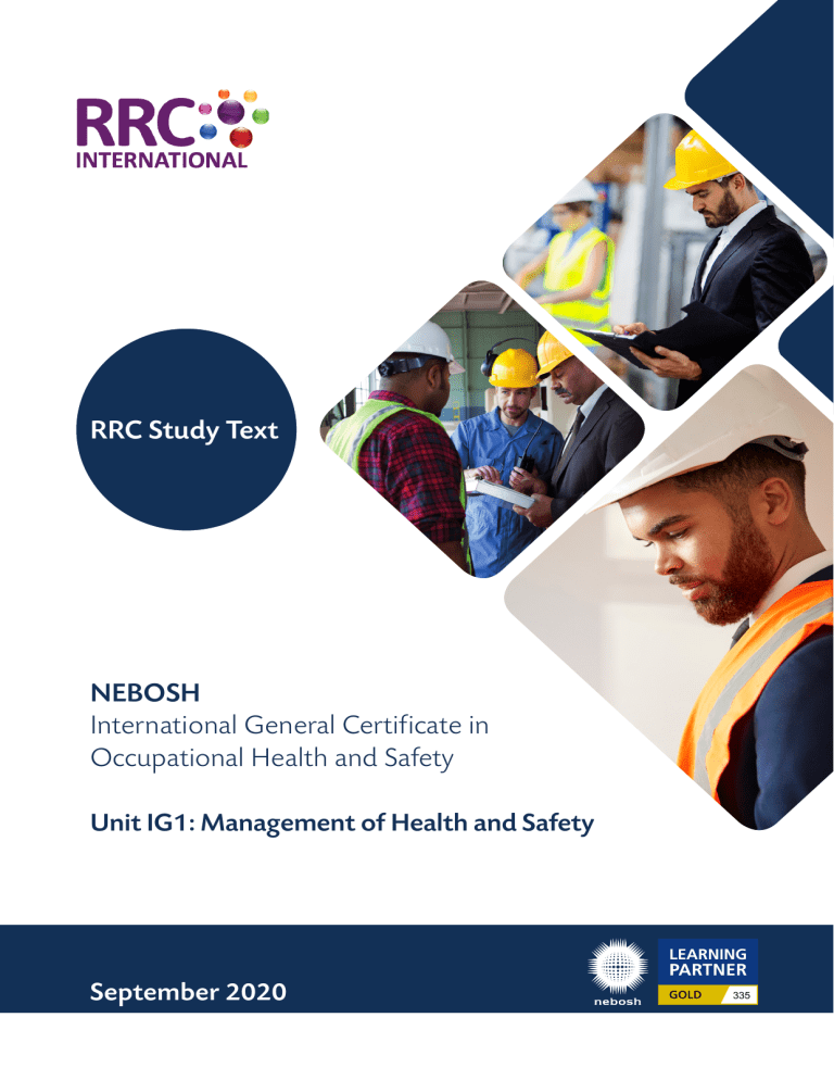 NEBOSH IG1 Study Text: Occupational Health & Safety Management