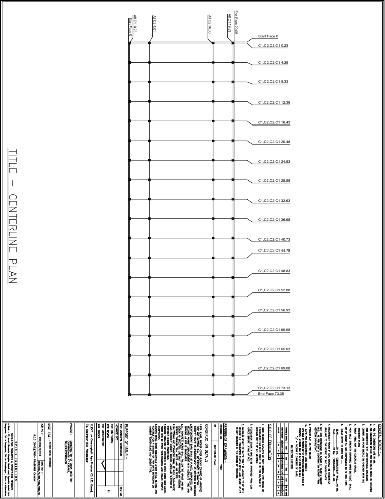 Structural Drawing: Centerline Plan for Onion Shed Construction