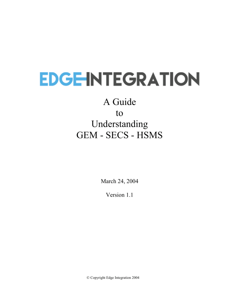 Gem Secs Hsms Guide Semiconductor Equipment Communication
