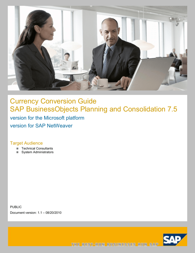 SAP Currency Conversion Guide 7.5