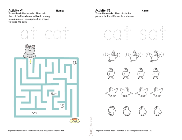 Beginner Phonics Worksheet: Activities for Early Readers