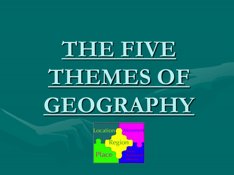 5 Themes of Geography: Presentation for Students