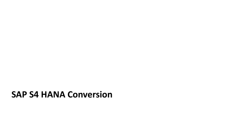 SAP S/4HANA Conversion Strategy: A Comprehensive Guide