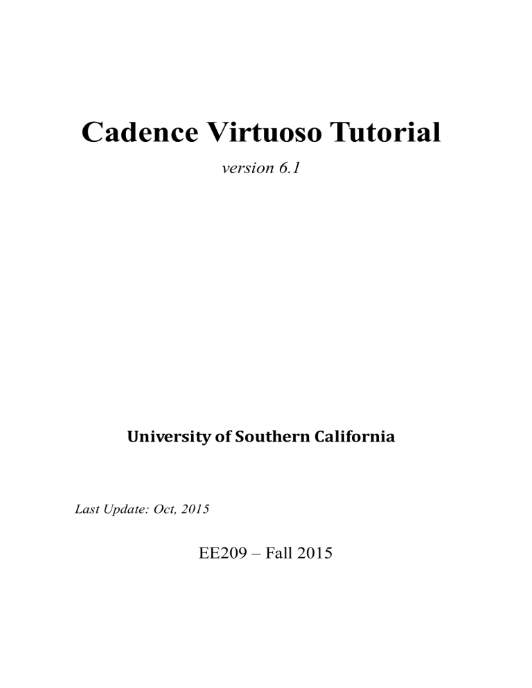 Cadence Virtuoso Tutorial: VLSI Design for Electrical Engineering