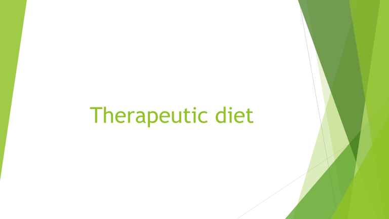 Therapeutic Diets: Cardiovascular & Renal Disease Management