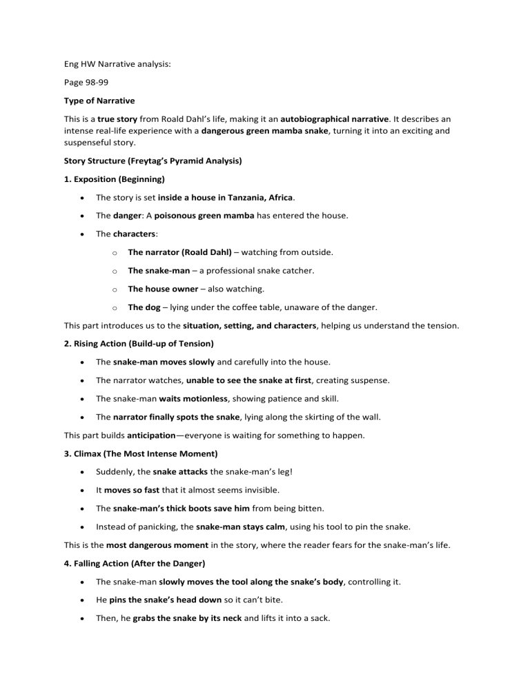 Roald Dahl Narrative Analysis: Story Structure & Themes