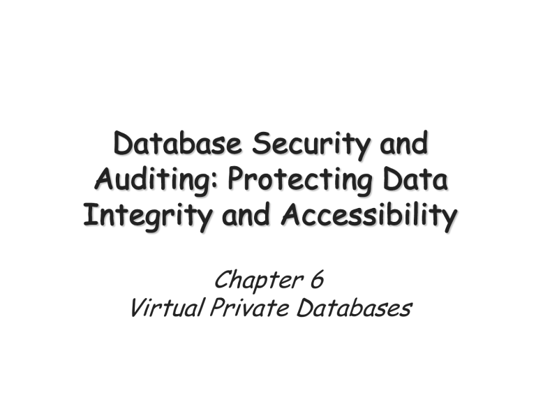 Virtual Private Databases: Security & Auditing