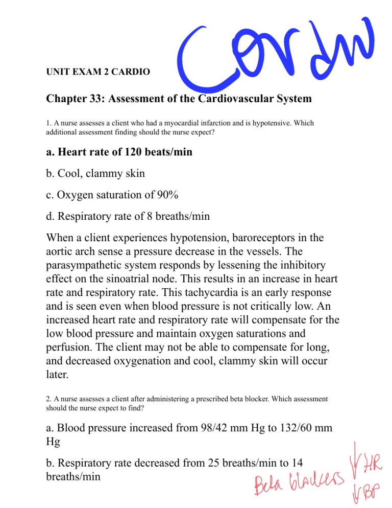 Cardiovascular System Exam: Nursing Assessment & Interventions