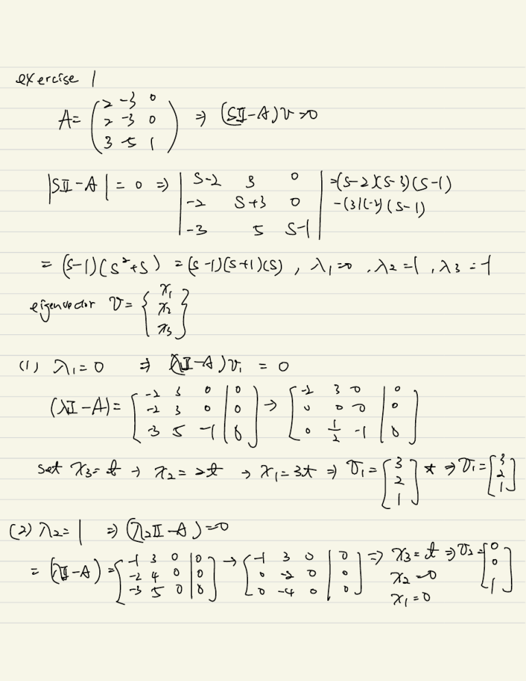 Eigenvalues & Eigenvectors Exercise: Linear Algebra Practice