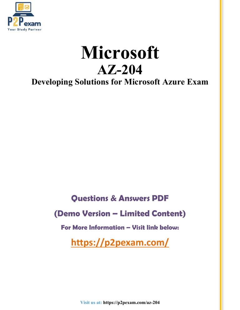 AZ-204 Exam Questions & Answers (Demo)