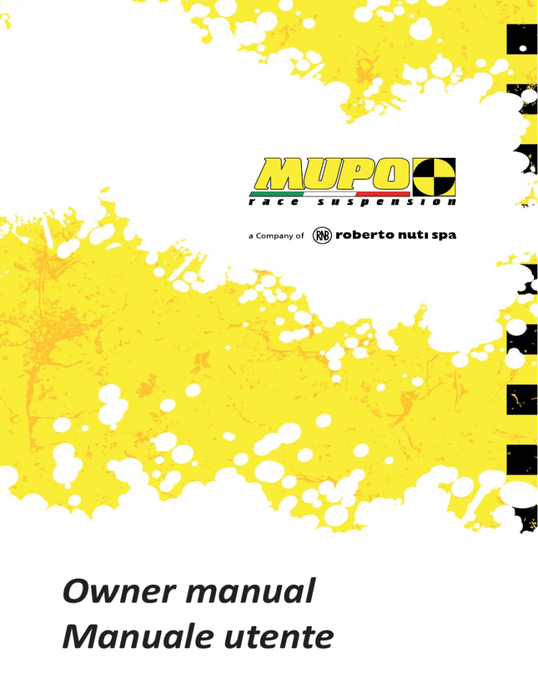 Manuale utente sospensioni Mupo Race