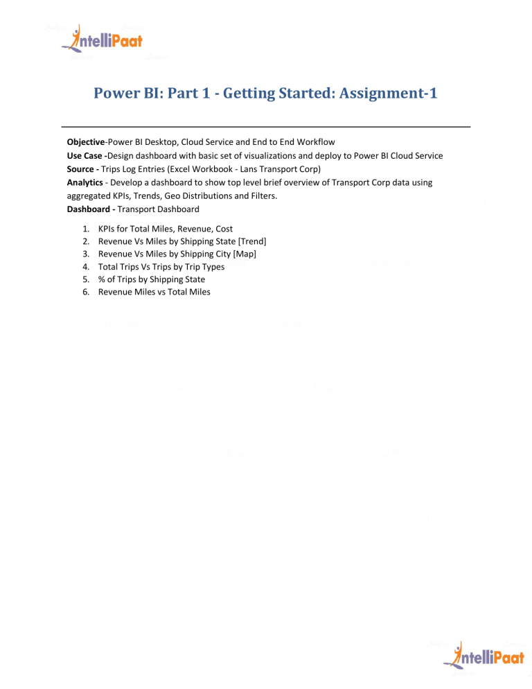 Power BI Assignment: Transport Dashboard