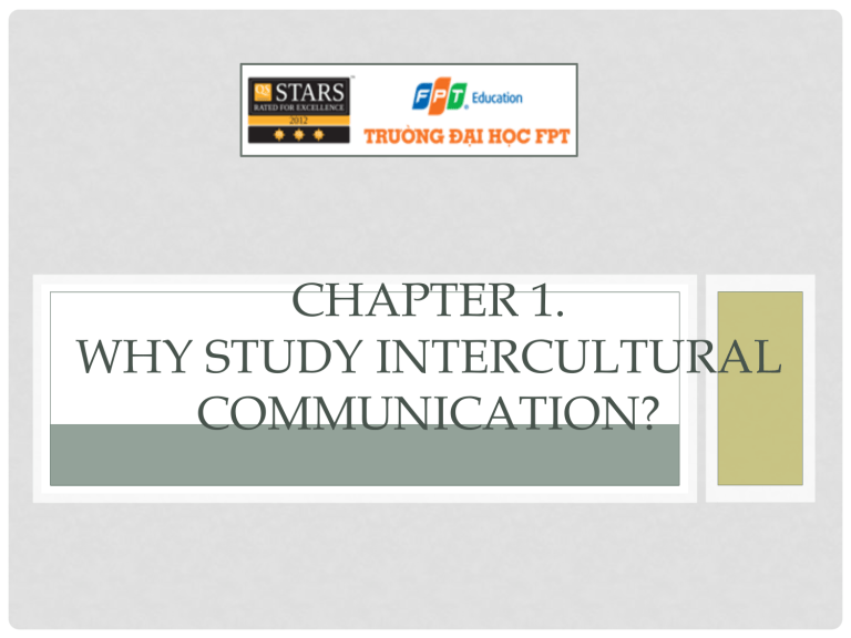 Intercultural Communication: Why Study It?