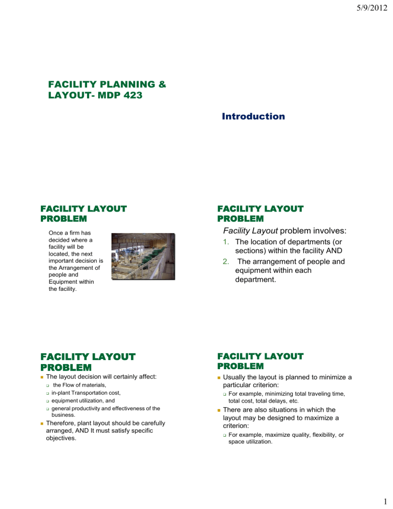 Facility Planning & Layout: Optimizing Efficiency