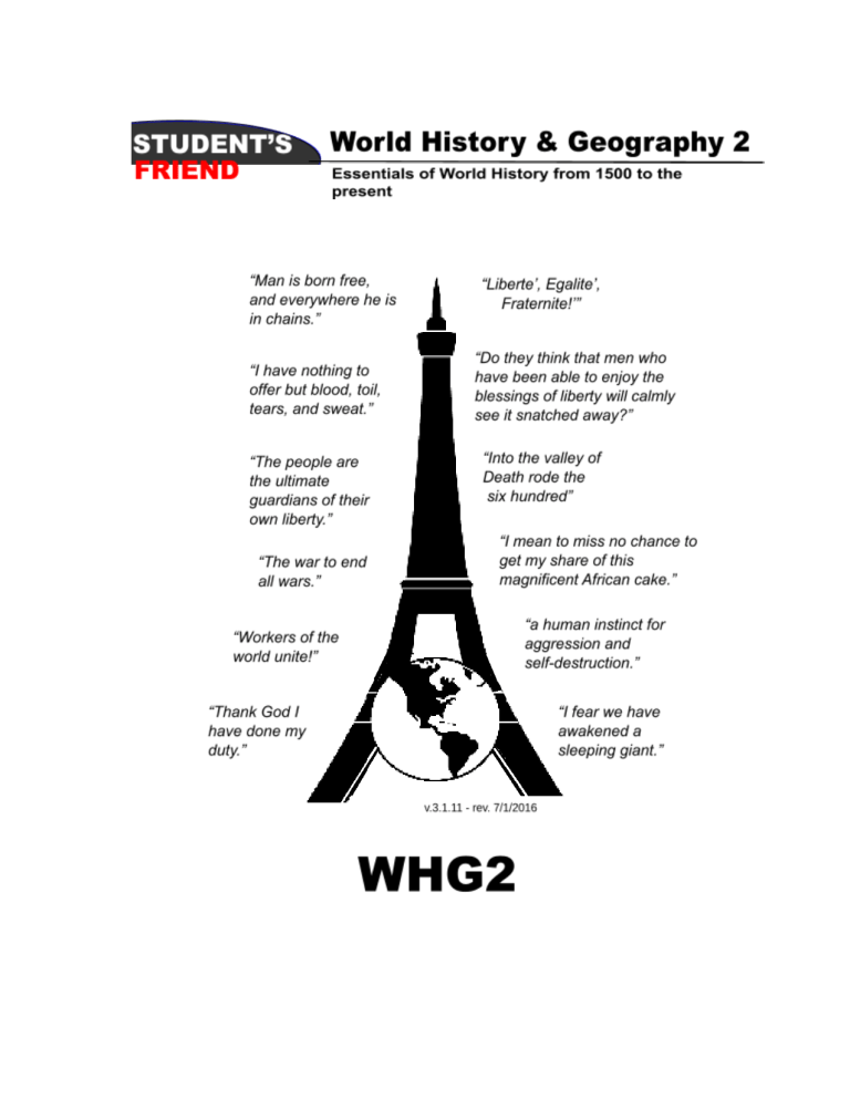 World History & Geography: 1500-Present Essentials