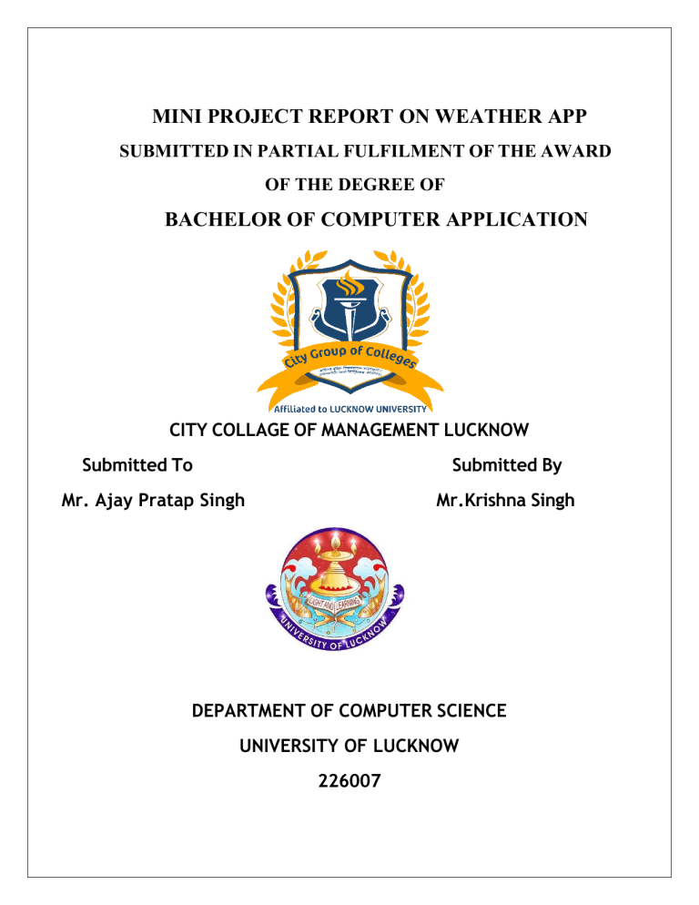 Weather App Project Report: Development & Implementation