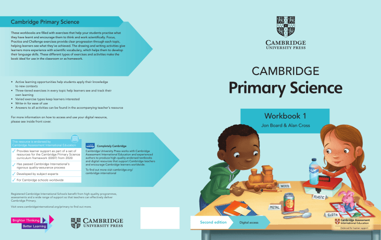 Cambridge Primary Science Workbook 1