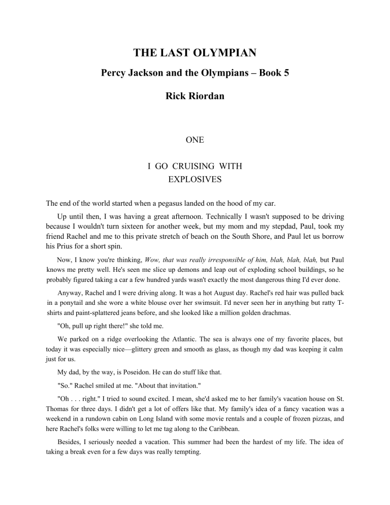 The Last Olympian: Chapter 1 Excerpt