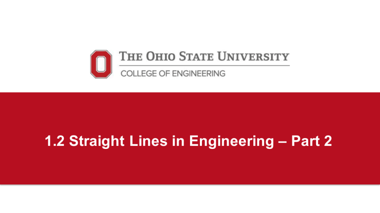 Straight Lines in Engineering: Equations & Applications