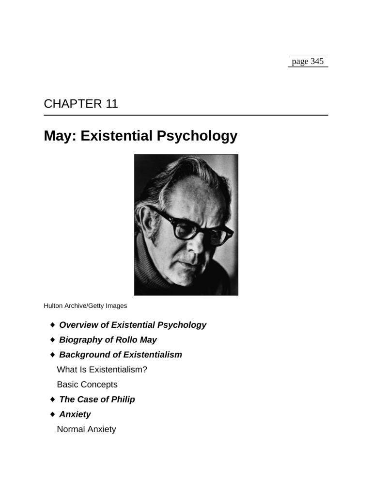 Rollo May & Existential Psychology: Key Concepts